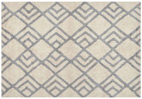 Bavlněný koberec 140 x 200 cm béžový/ šedý NEVSEHIR Beliani