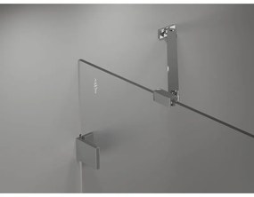 Mexen Lunar Duo výklopný sprchový kout 100 x 70 cm, 8mm čiré sklo, chromový profil, 834-100L-070P-01-00