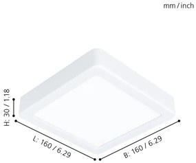 Eglo 99246 - LED Stropní svítidlo FUEVA 5 LED/10,5W/230V
