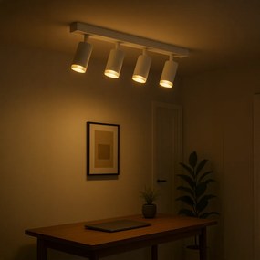 Bodové svítidlo Mica, 4x bílé/chromové kovové stínítko, w