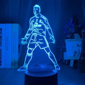 3D LED Lampička Cristiano Ronaldo pro fotbalisty