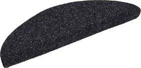 Schodové rohože samolepicí 30 ks 56 x 17 x 3 cm černé, půlkulaté 3365681