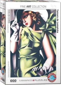 EUROGRAPHICS Puzzle Dívka v zeleném / 1000 dílků / 67,6 × 48,9 cm