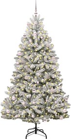 Umělý vánoční stromeček 240 cm 300 LED Teplá bílá PVC a ocel 3395768