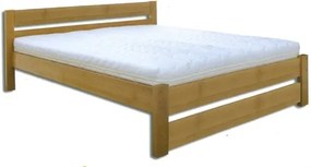Drewmax Dřevěná postel 140x200 buk LK190 buk bělený