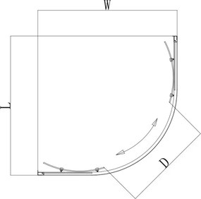 BPS-koupelny Čtvrtkruhový sprchový kout HYD-RK94B 90x90 cm bílá/transparent + vanička  HYD-RSV-SXL01B bílá