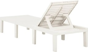 Zahradní lehátko plast bílé 315826