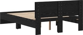 Rám postele s čelem s čelo Černý dub 193 x 125 x 70 cm 3376062