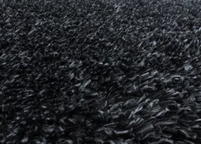 Koberce Breno Kusový koberec FLUFFY kruh 3500 Anthrazit, Černá, 160 x 160 cm