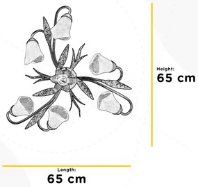ONLI - Stropní svítidlo ALGA 6xE14/6W/230V bronzová