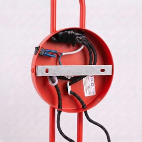 Sollux Lighting Nástěnné svítidlo NOX 2 červené s vypínačem