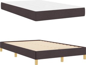 Postel s boxspringem s matrací Tmavě hnědá 120 x 190 cm textil 3398552