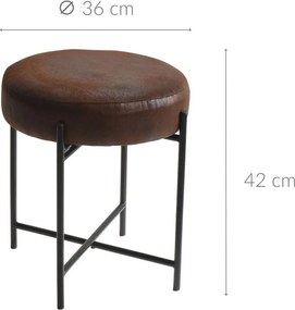Kulatá stolička s kovovým rámem, Ø 36 cm