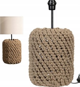 Noční Stolní Lampa Boho, stojící, béžová, jutová dekorace do obývacího pokoje