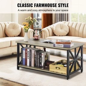 Obdélníkový konferenční stolek Farmhouse 101,6 cm s otevřeným úložným prostorem