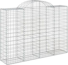 Klenuté gabionové koše 4 ks 200x50x140/160cm pozinkované železo 3146364