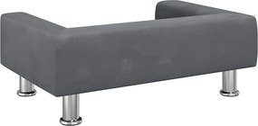Pelíšek pro psy tmavě šedý 70 x 45 x 26,5 cm samet 171920