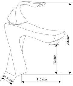 Mexen ESTRELLA - Baterie umyvadlová, Chrom, 72300-00