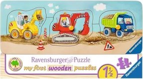 Ravensburger Stavební stroje / Dřevěná vkládačka / 3 obrázky / od 18 m