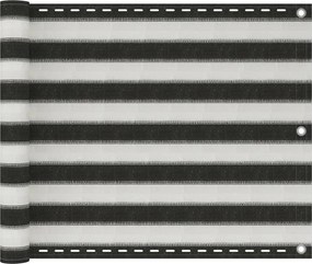 Balkónová zástěna HDPE 75 x 500 cm antracitovo-bílá 310850