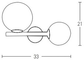 Zambelis 1995 - Nástěnné svítidlo 1xG9/7W + 1xE14/15W/230V zlatá