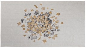OnaDnes -20% Hoorns Bílý bavlněný ubrus s potiskem Golden 250 x 135 cm