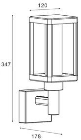 Zuma Line SJ12331 - LED Venkovní nástěnná lampa URBAN LED/12W/230V IP65 černá