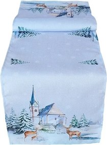 Ubrus Zimní kostelík 40 × 140 cm