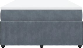 Box spring postel s matrací tmavě šedá 140x200 cm samet 3285645
