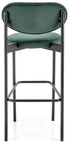 HALMAR H108 barová židle tmavě zelená