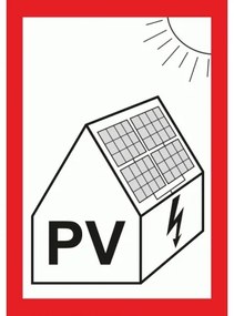 Samolepka PV symbol pro fotovoltaiku 75x105mm