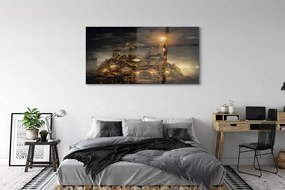 akrylový obraz Lucerna mraky plavidel 140x70 cm