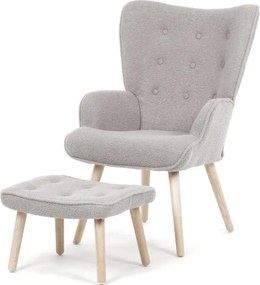 Relaxační křeslo AK-319 BR2, látka bouclé, hnědá (67 x 76) cm Šedá