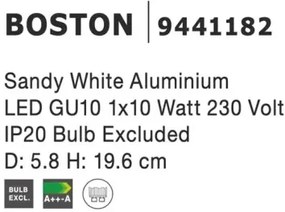 Bodové svítidlo Boston Big bílé