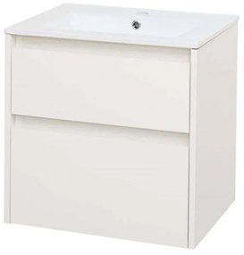 Mereo, Opto, koupelnová skříňka s keramickým umyvadlem 61 cm, bílá CN910