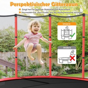 Costway Zahradní trampolína Ø140 cm s ochrannou sítí trampolína