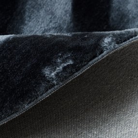 Dywany Łuszczów, Kusový koberec Visco Rabbit Dark grey 5 kruh, 200x200 (průměr) kruh, šedá, dětský pokoj