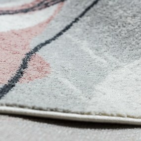 Dywany Łuszczów, Kusový koberec Fusion 5868 white/dark pink, 140x190, růžová, kancelář