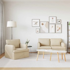 Set pohovek 2 ks Krémová textil 3407521