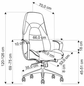 Kancelářské křeslo Sleek, hnědá