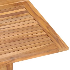 Skládací zahradní jídelní stůl 110 x 110 x 75 cm masivní teak,  318481