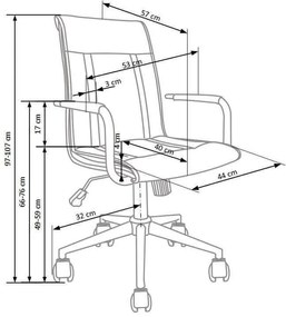 Intesi Kancelářská židle Popir s područkami bílá