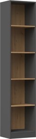 TPS Policový regál R50 cm - Antracit / Dub artisan