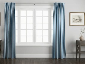 Polozatemňující závěs MODRÉ PROUŽKY Zvolte rozměr: 150 x 280 cm (šířka x výška)
