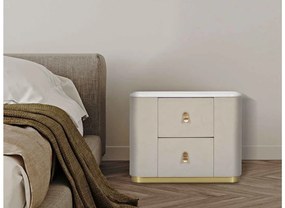Designový noční stolek Ondelette 60 cm krémový