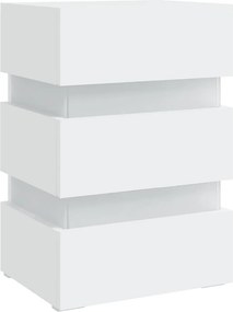 Noční stolek s LED bílý 45 x 35 x 67 cm kompozitní dřevo 326840