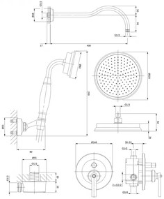 Omnires ARMANCE SYSAM10CR podomítkový sprchový set, chrom - Omnires