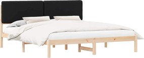 Rám postele s čalouněným čelem s čelo Černá 200 x 200 cm 3405564