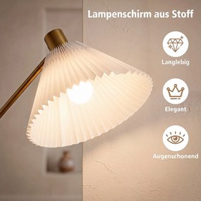 Costway Stojací lampa výškově nastavitelná stojací lampa s nastavitelným úhlem