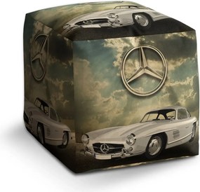 Sablio Taburet Cube Mercedes-Benz 300 SL Na silnici - 60x60x60 cm